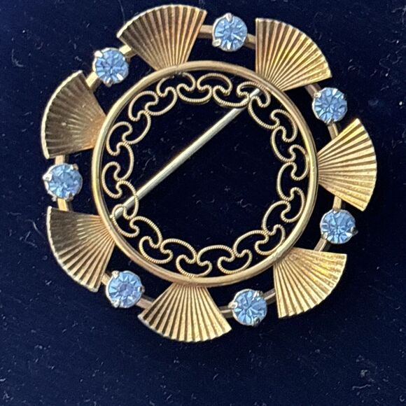 Krementz | Jewelry | Vintage Rare Krementz 4k Gold Overlay Blue ...